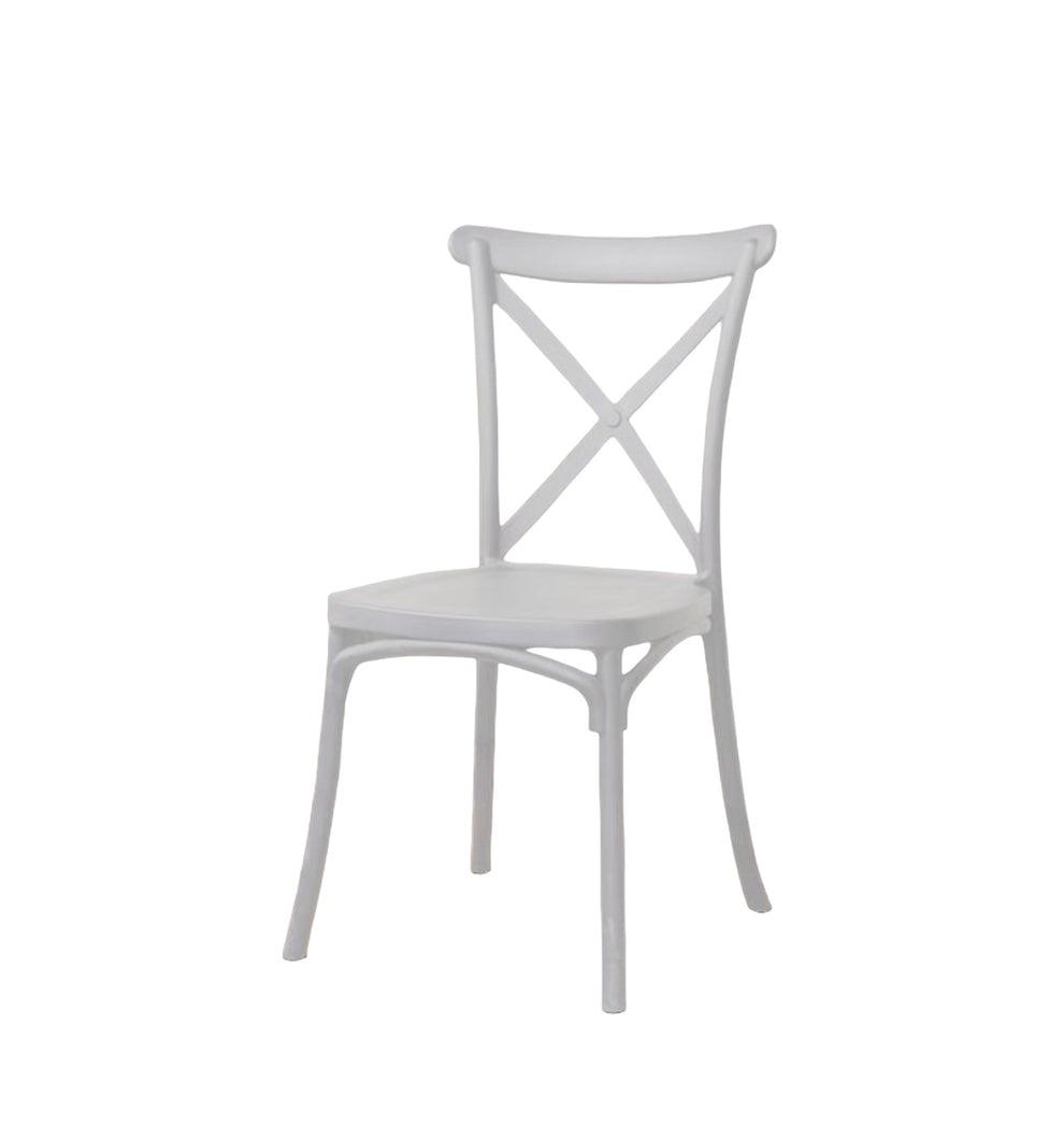 Chairs - Cross Back Chairs White – rockhampton-vintage-hire