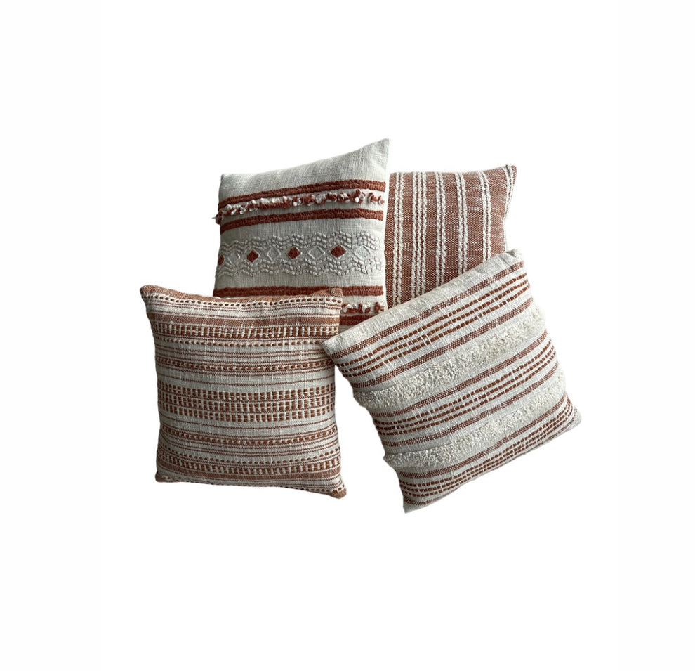 Standard Square Cushions - Rust & Cream x4 Bundle – rockhampton-vintage ...